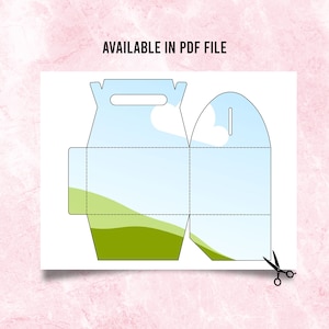 DIY Gable Box Template, Party Favor Box, Printable Gift Box Template ...