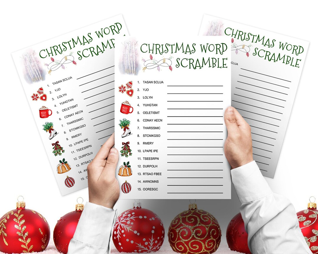 Christmas Word Scramble, Christmas Game Printable, Printable Christmas ...