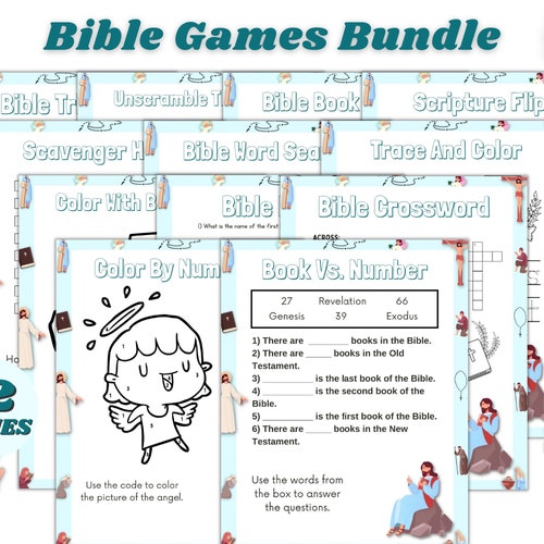 Printable Bible Games Bible Games Bundle for Kids PDF - Etsy