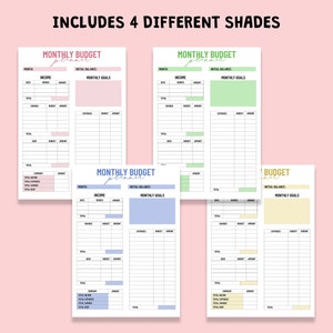 Monthly Budget Planner, Printable Monthly Budget Tracker, Digital ...