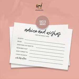 Printable Wedding Advice & Wishes Cards, Wedding Advice Cards, Wedding ...
