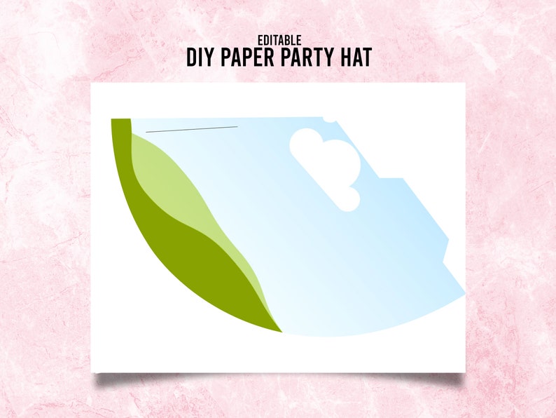Custom Paper Party Hats, Blank Hat Template, Birthday Hat Template ...