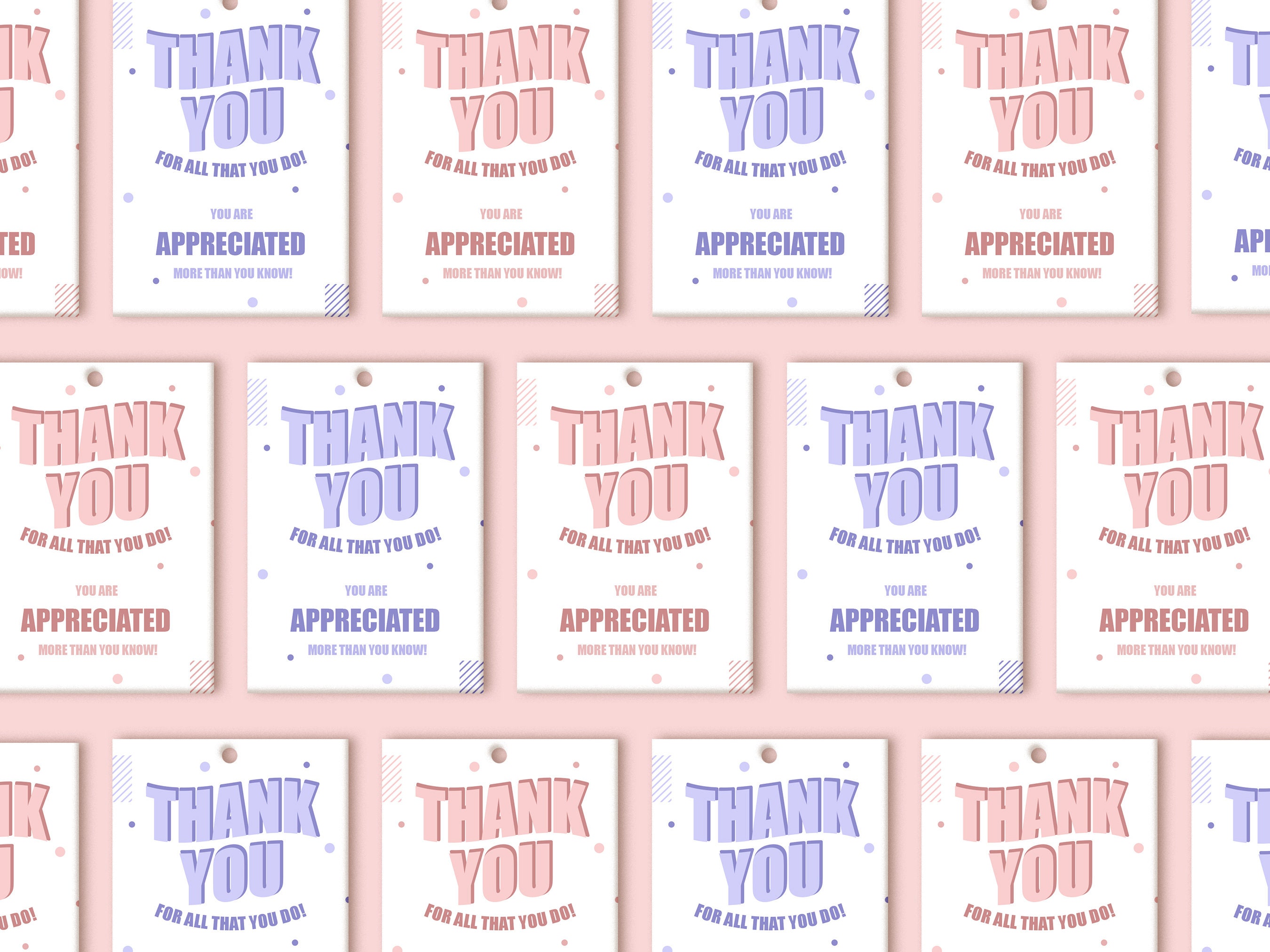Appreciation Printable Tags Appreciation Card Printable Gift - Etsy