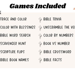 Bible Games Printable Pages, Bible Games Bundle for Kids, PDF Download ...