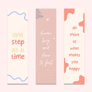 Printable Inspirational Quote Bookmarks, Digital Download PDF ...