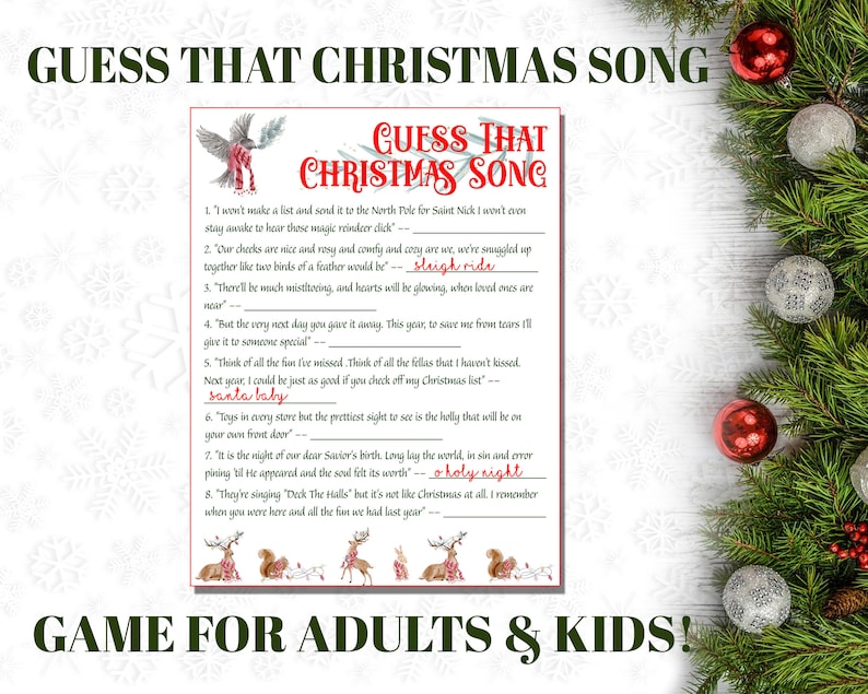 Christmas Games Printable, Printable Christmas Games, Family Christmas ...