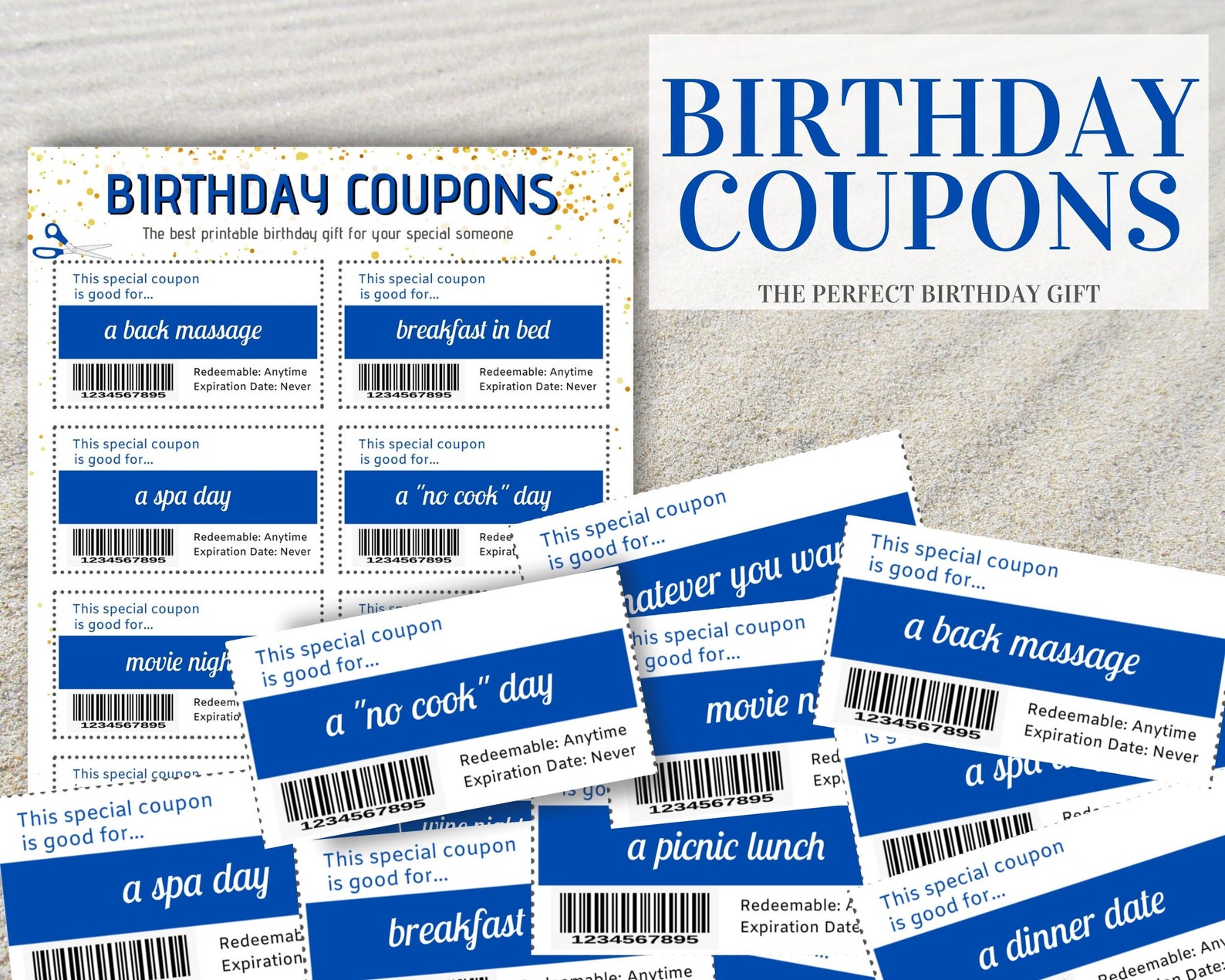 Editable Birthday Coupons, Printable Birthday Gift, Birthday Coupons ...