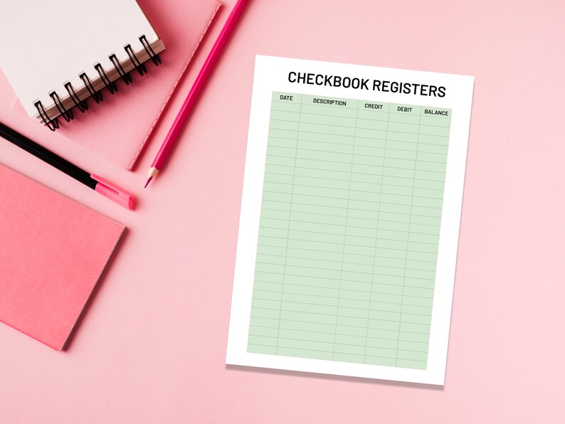 Printable Checkbook Registers, Tracker Printable, Digital Printable ...
