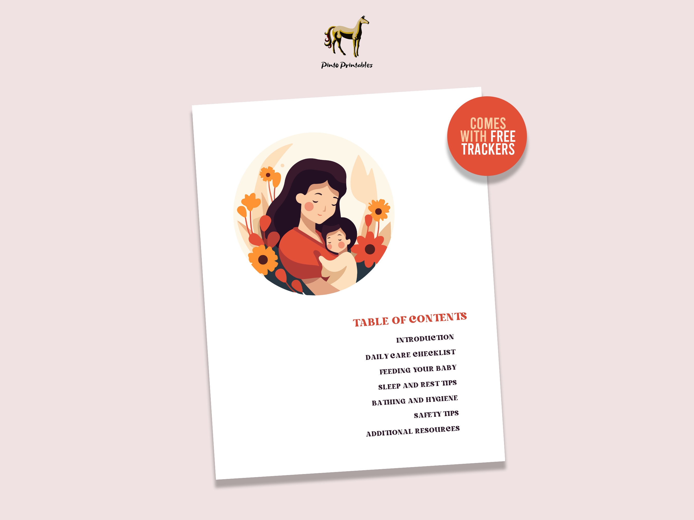 Printable Baby Care Guide, New Born Baby Guide Template, First-time Mom ...