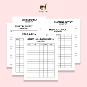 Household Inventory Trackers, Printable Inventory List, Home Supplies ...