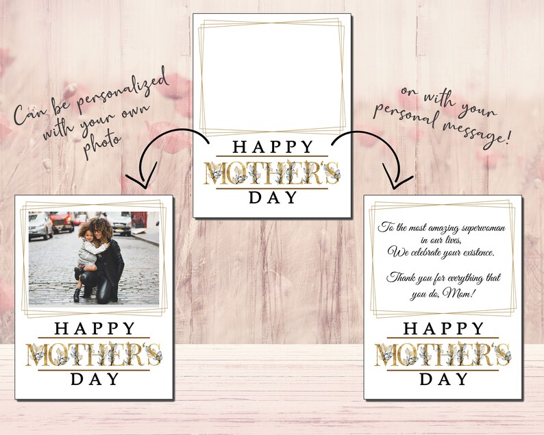 Personalized Mothers Day Card, Editable Mothers Day Cards, Custom ...