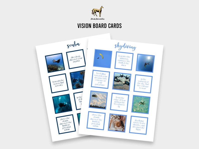 Printable Vision Board, Vision Board Bundle Kit, Affirmation and ...
