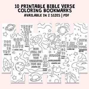 10 Printable Bible Verse Coloring Bookmark, Printable Bookmark ...