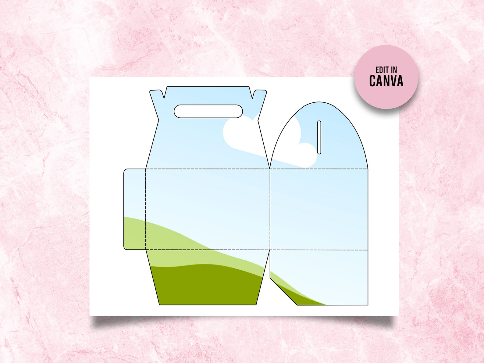 DIY Gable Box Template, Party Favor Box, Printable Gift Box Template ...