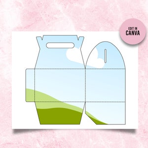 DIY Gable Box Template, Party Favor Box, Printable Gift Box Template ...