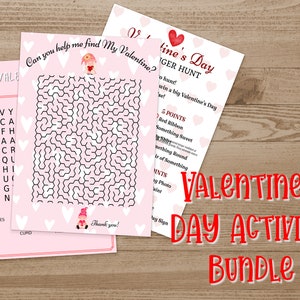 Valentine's Day Activity Bundle, Printable Valentines Day Games ...