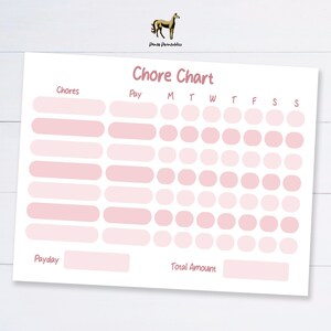 Chore Reward Chart, Kids Chore Printable Chart, Routine Board Template ...