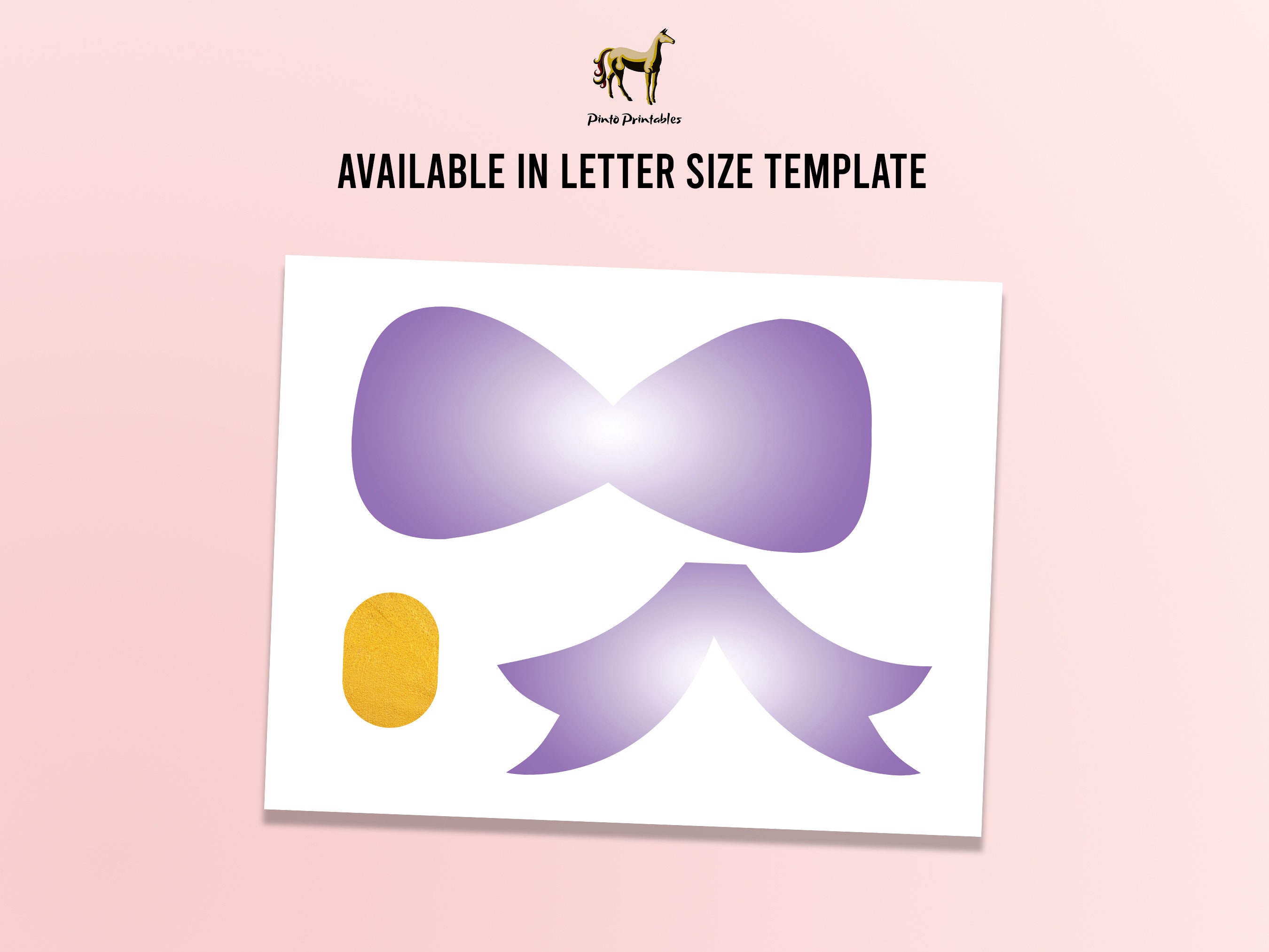 DIY Paper Gift Bows, Printable Gift Bow, Editable Bow Template, Digital ...