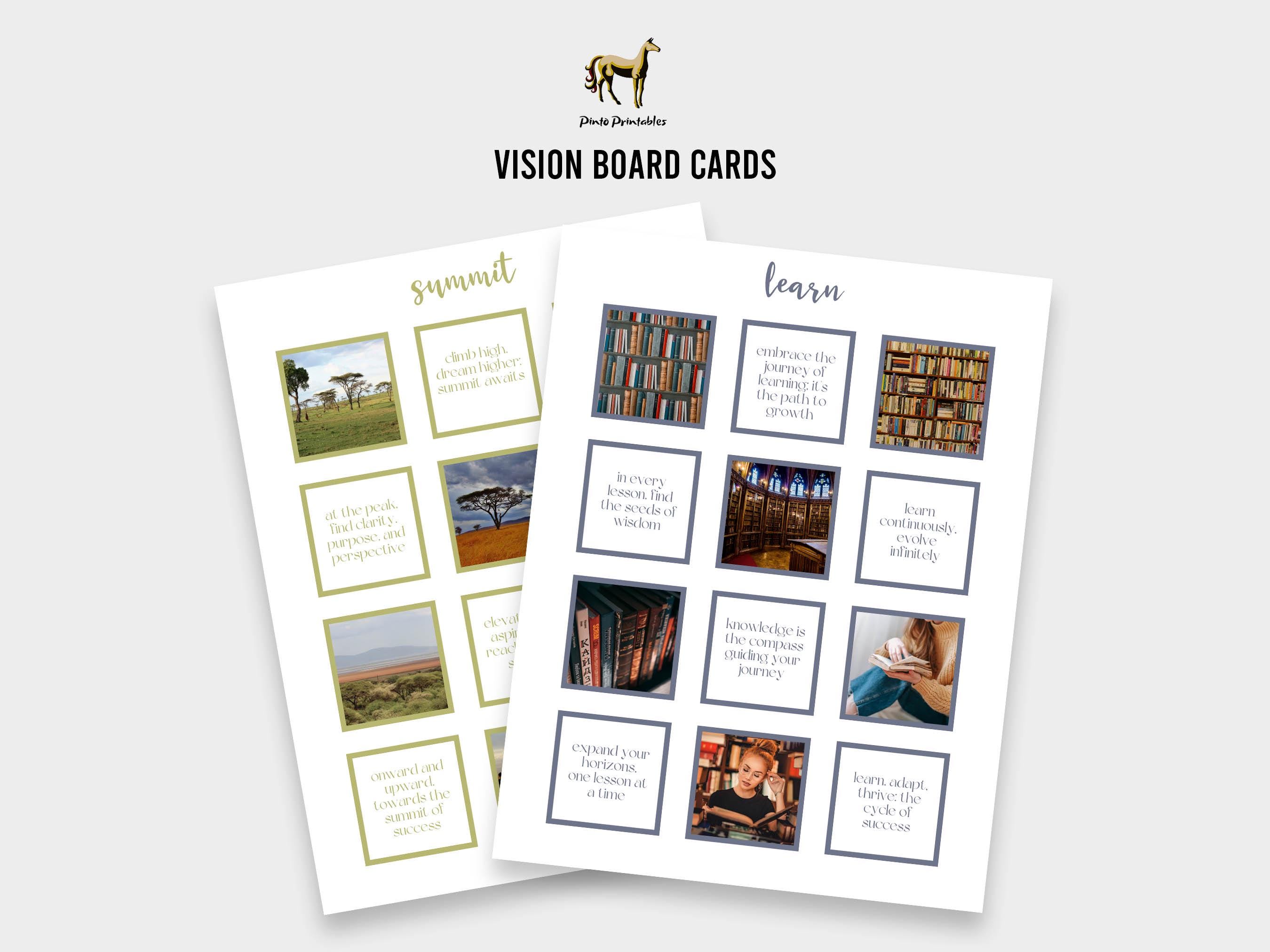 Printable Vision Board, Vision Board Bundle Kit, Affirmation and ...