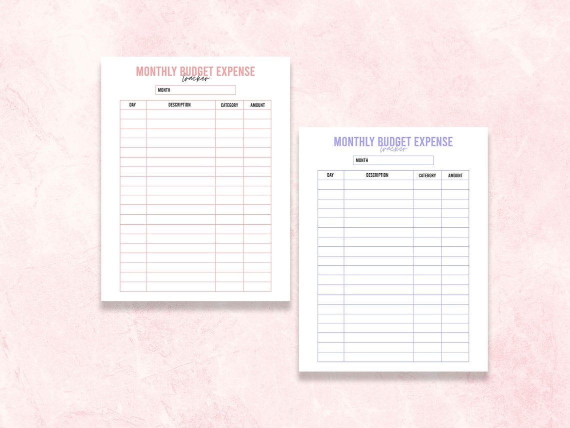 Monthly Budget Expense Breakdown Sheet, Budget Template, Expense Log ...