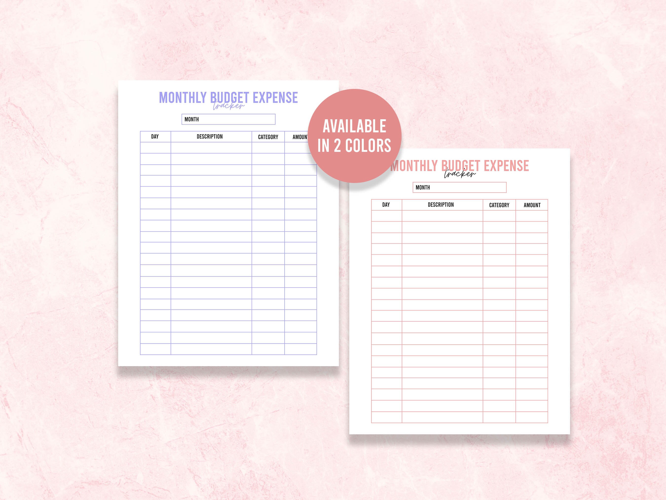 Monthly Budget Expense Breakdown Sheet, Budget Template, Expense Log ...