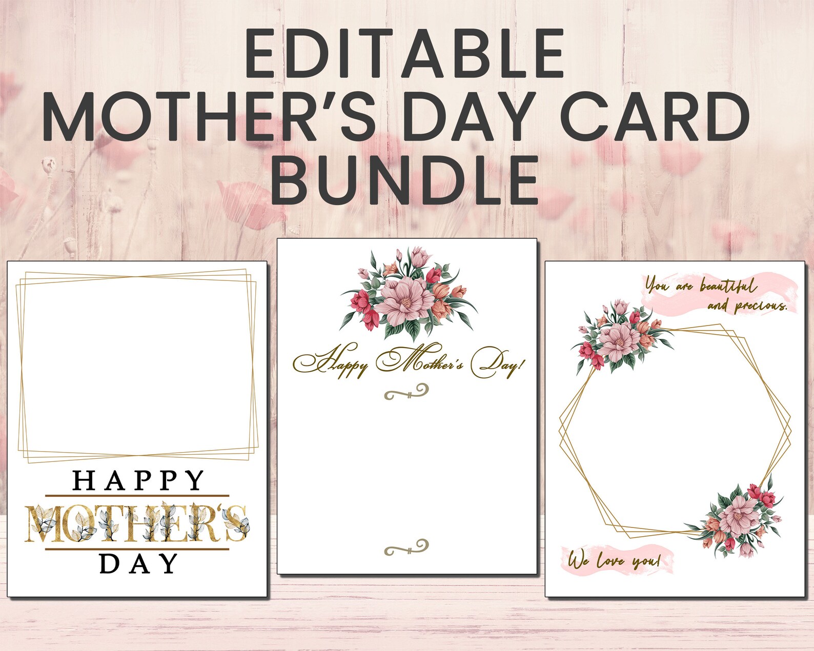 Personalized Mothers Day Card, Editable Mothers Day Cards, Custom ...