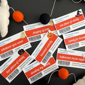 Editable Halloween Coupons, Printable Halloween Gift, Candy Coupons ...