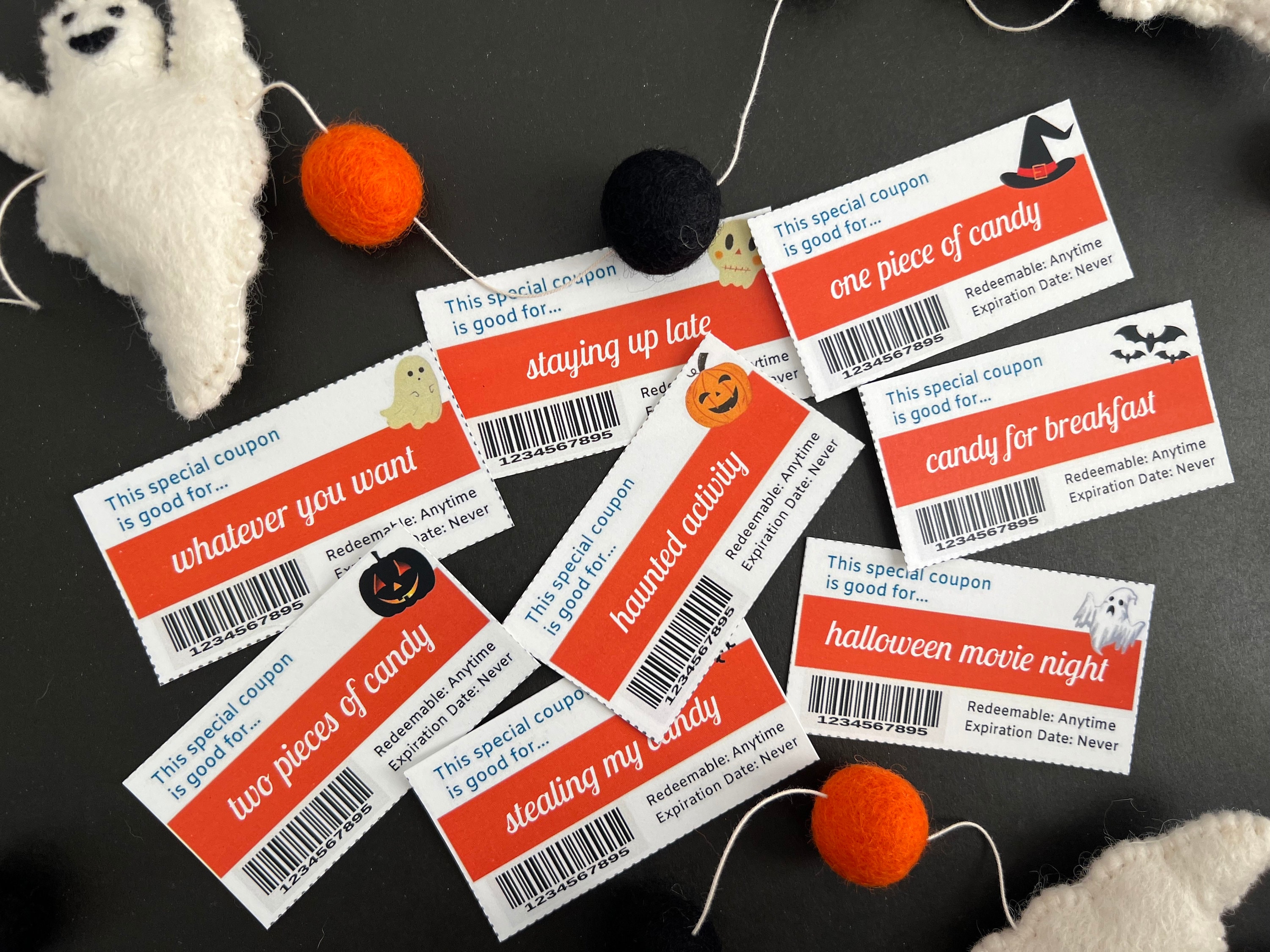 Editable Halloween Coupons, Printable Halloween Gift, Candy Coupons ...