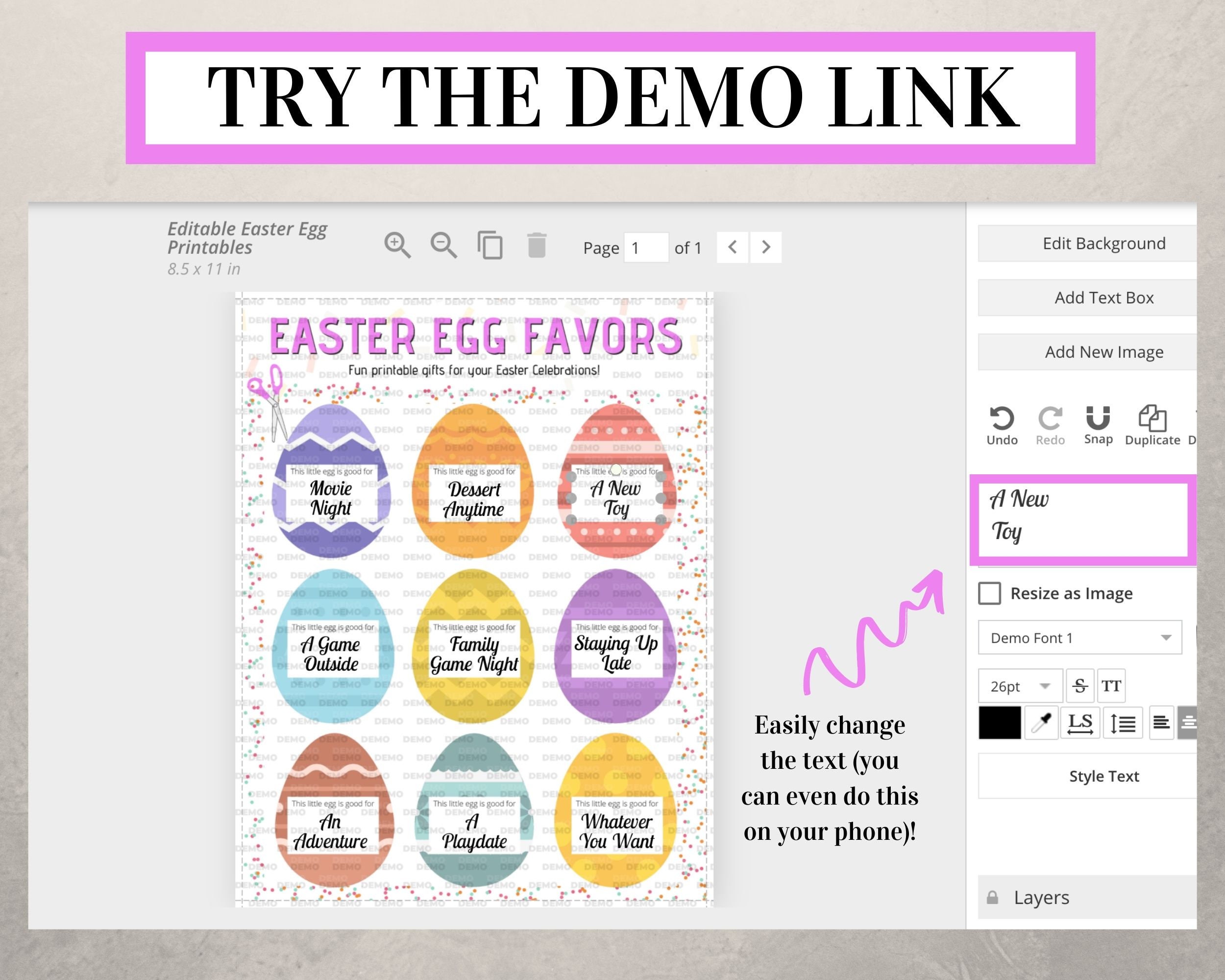 Printable Easter Gift, Easter Basket Stuffers, Easter Egg Favors ...