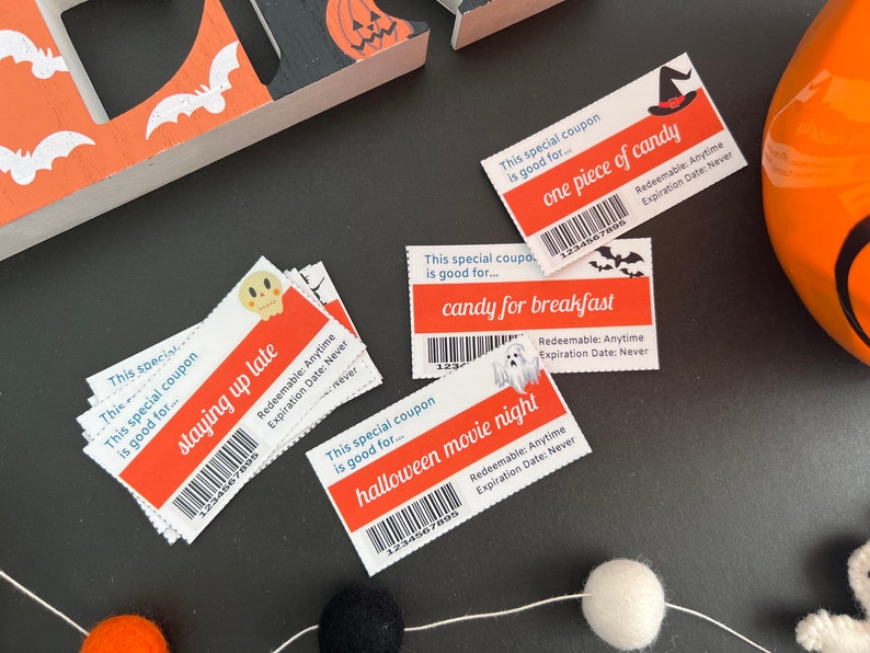 Editable Halloween Coupons, Printable Halloween Gift, Candy Coupons ...