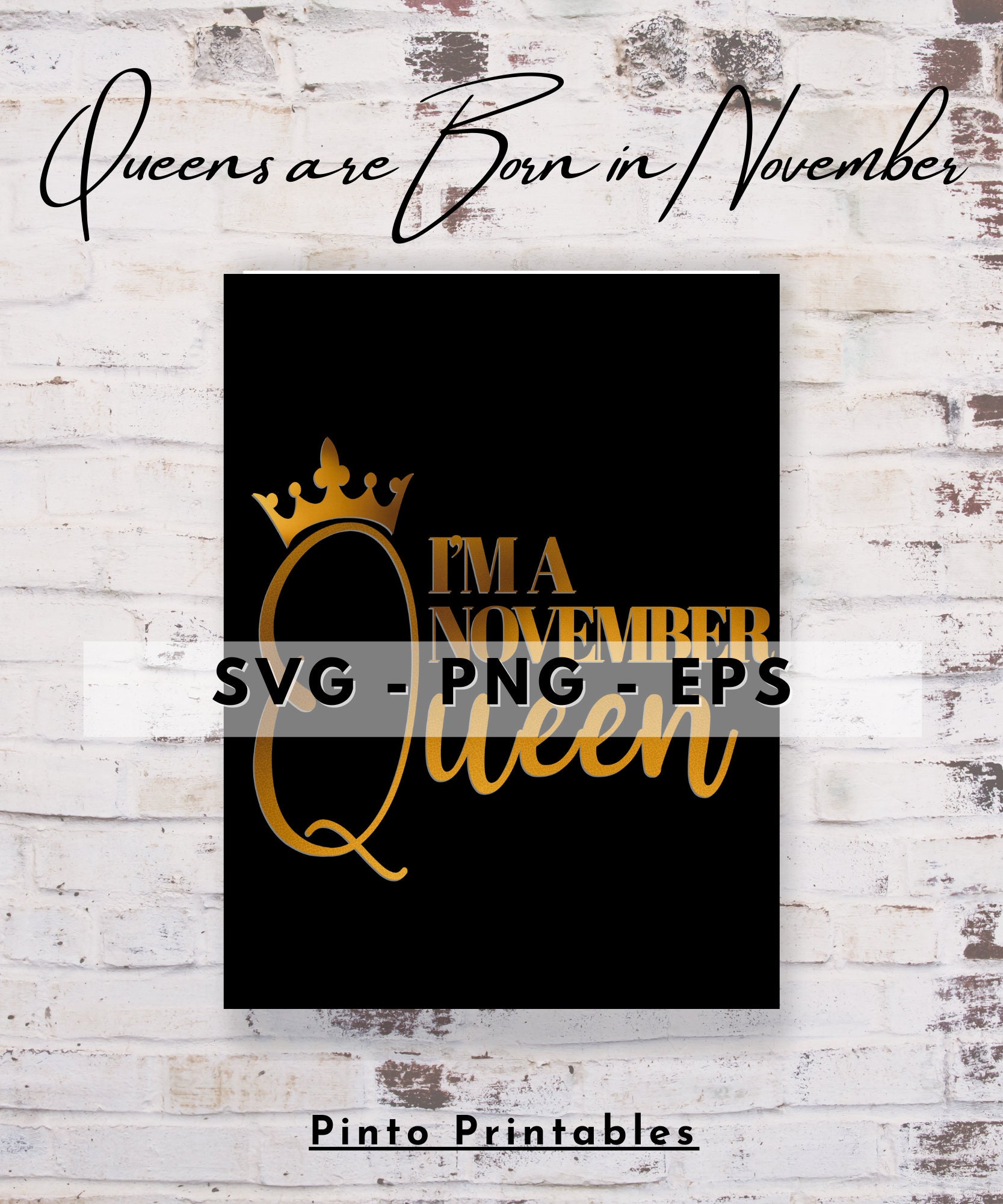 I'm a November Queen SVG, Im a November Queen, November Birthday ...