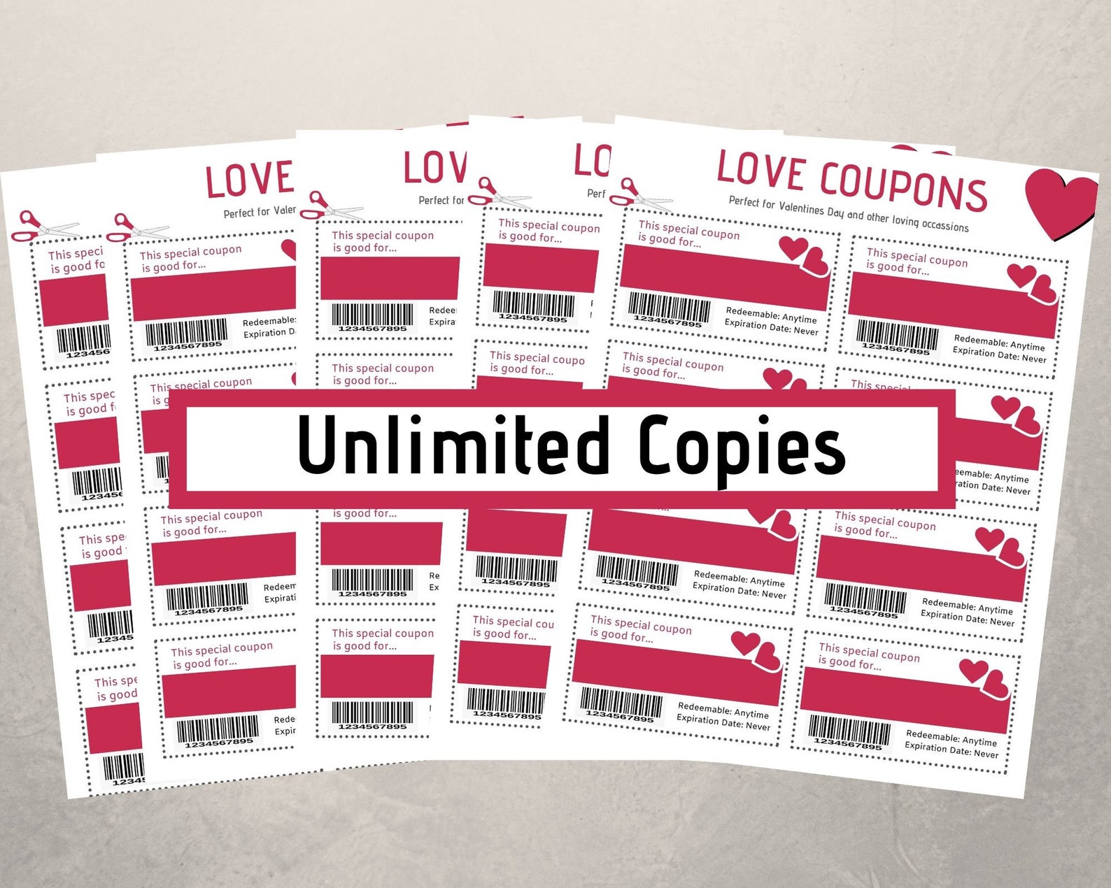 Editable Love Coupons Valentines Day Coupons Valentines Day - Etsy