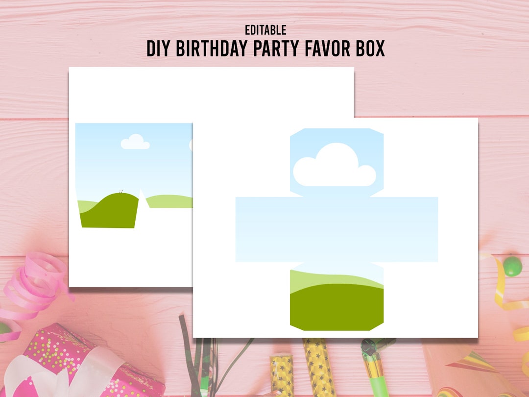 Birthday Party Favor Box, Kids Party Box, Customizable Favor Box ...