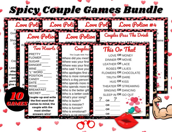 Printable Games for Couples Adult Couples Games Fun Shower - Etsy UK