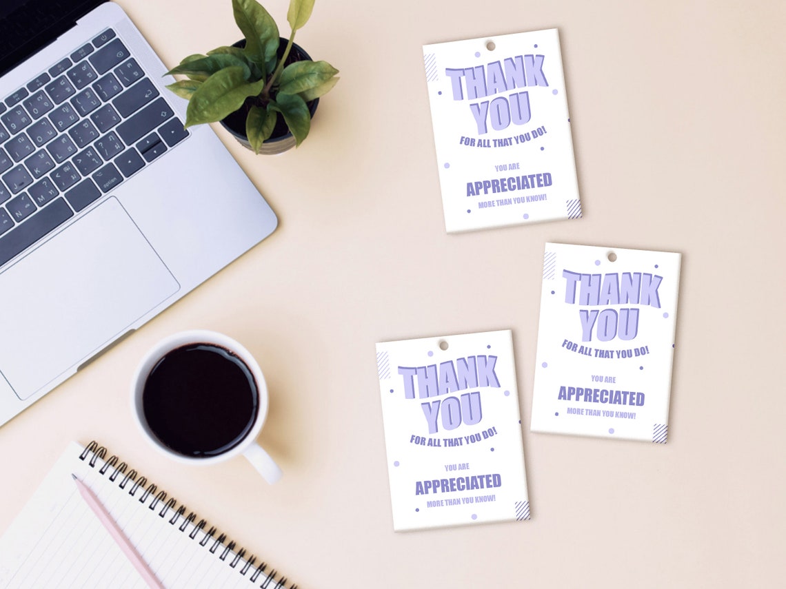 Appreciation Printable Tags, Appreciation Card, Printable Gift Tags ...