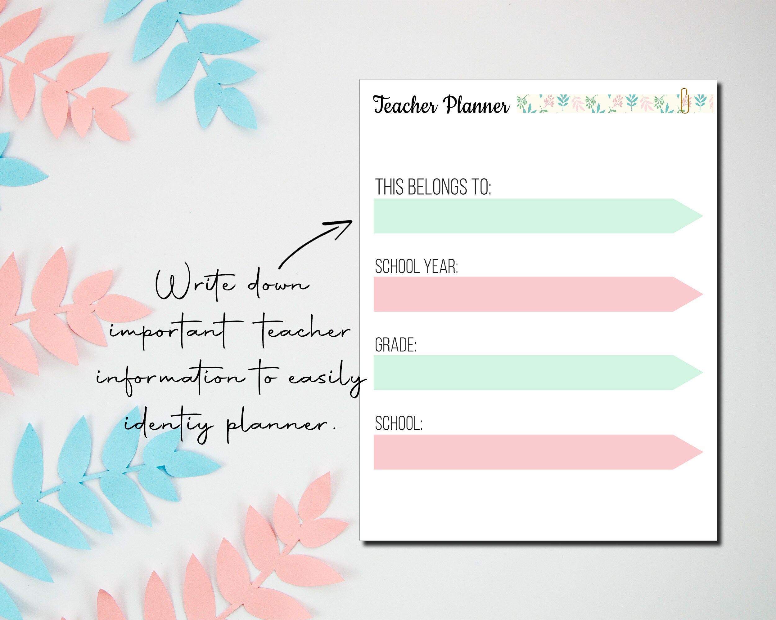 Printable Teacher Planner Bundle, 10-page Teaching Planner, Daily and ...