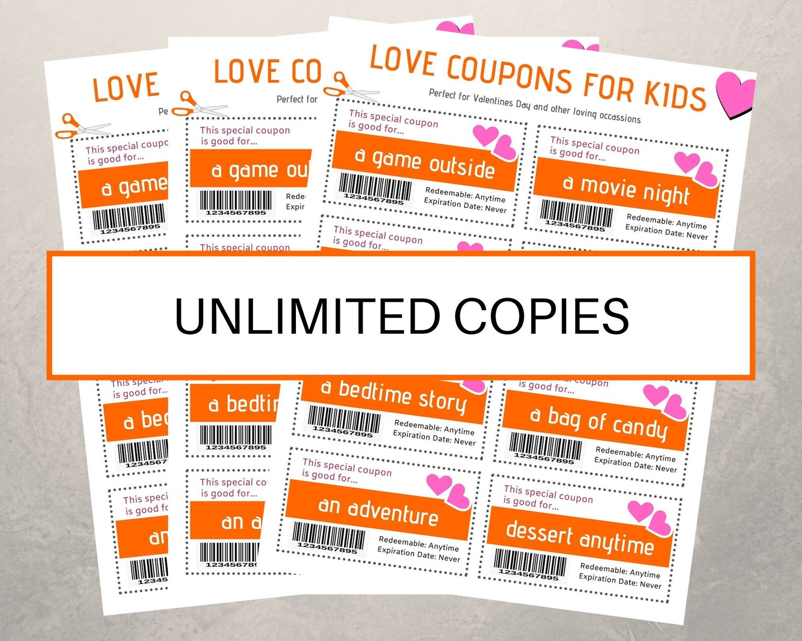 Love Coupons for Kids, Printable Love Coupons for Kids, Kid's Love ...
