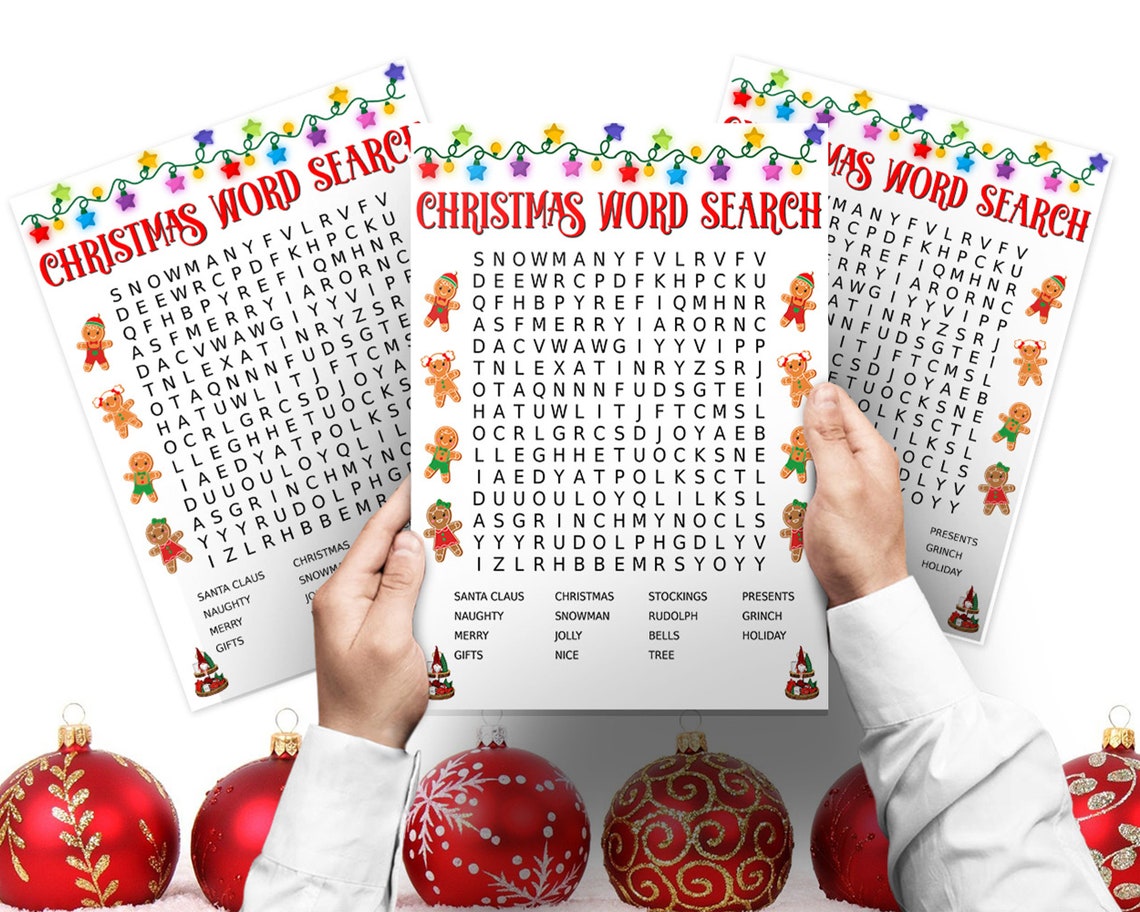 Christmas Word Search, Christmas Game Printable, Printable Christmas ...