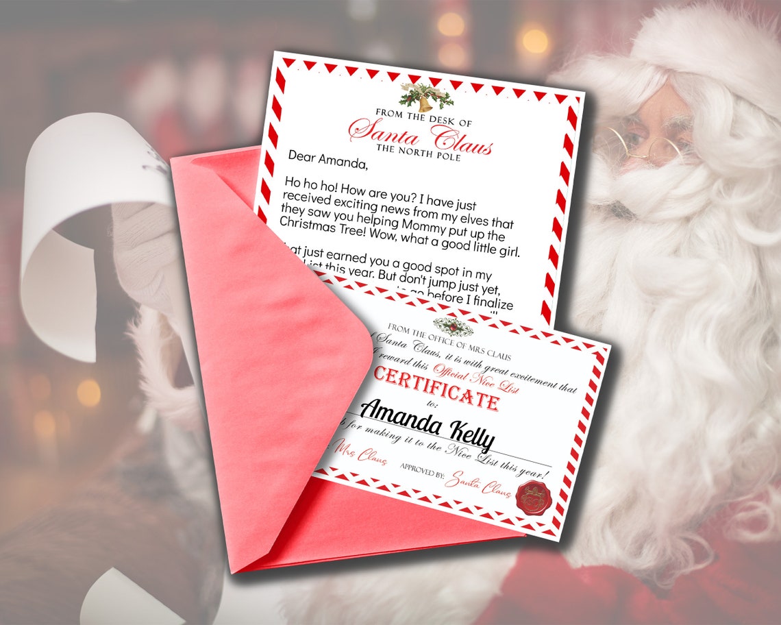 Editable Letter From Santa Santa Cam Letter Printable - Etsy