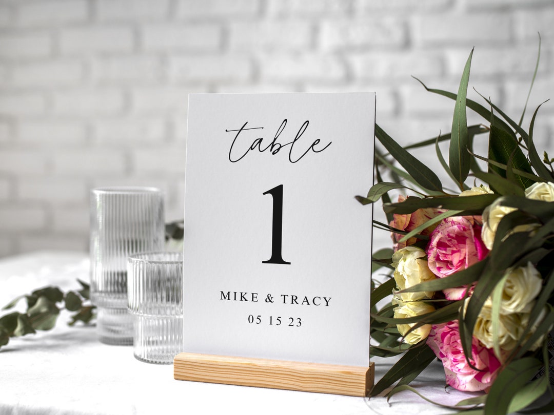 Editable Wedding Table Number Template, 4x6 Wedding Template Printables ...