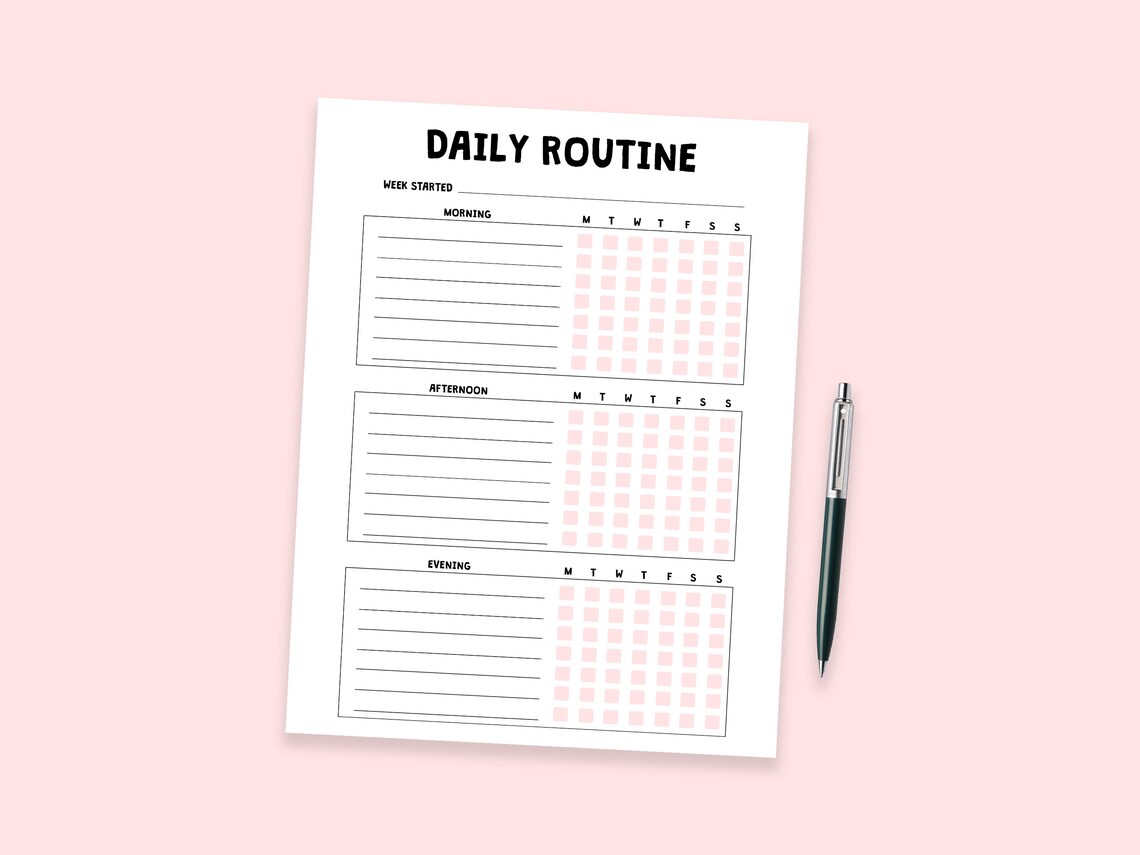 Printable Daily Routine Schedules, Printable to Do List, Routine ...