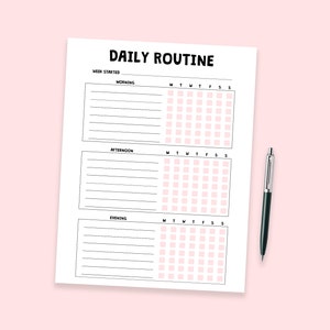 Printable Daily Routine Schedules, Printable to Do List, Routine ...