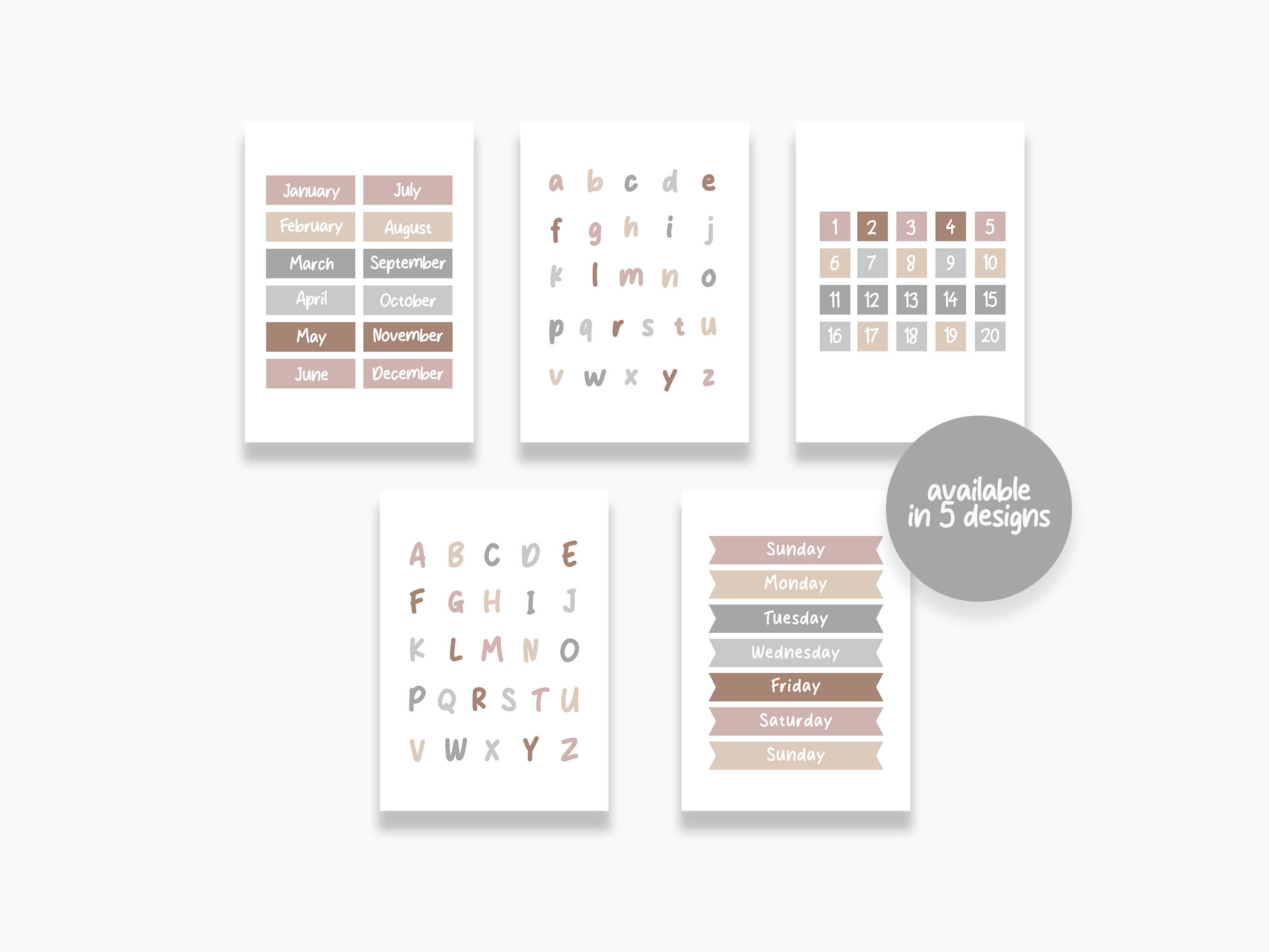 Digital Art Prints for Nursery Alphabet Decor, Kids Bedroom Decor ...