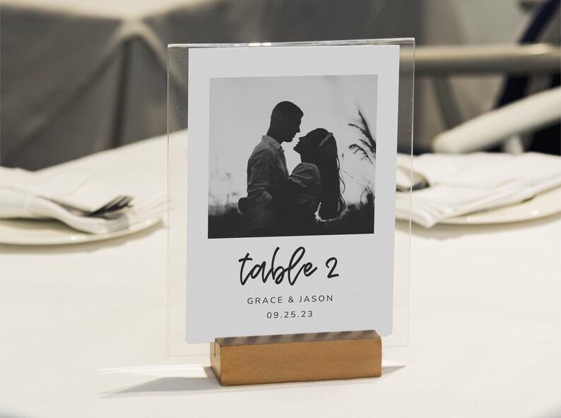 Custom Wedding Table Numbers, Photo Table Numbers, Reception Table ...