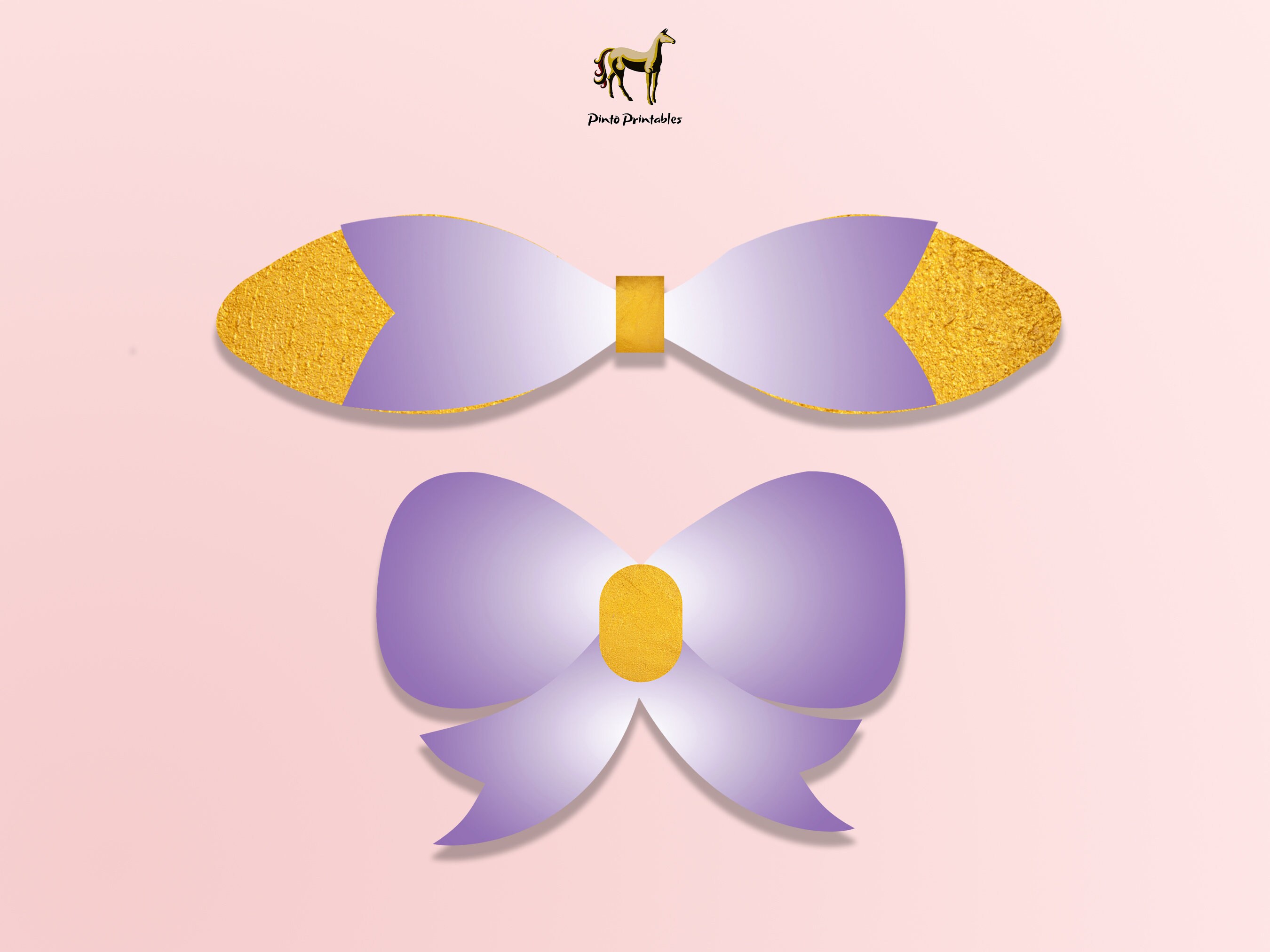 DIY Paper Gift Bows, Printable Gift Bow, Editable Bow Template, Digital ...