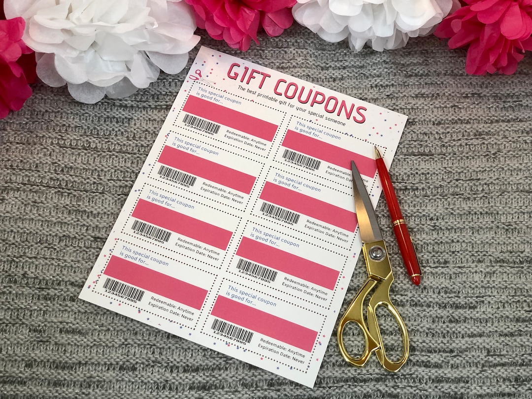 Editable Gift Coupons, Printable Gift, Gift Coupons PDF - Etsy