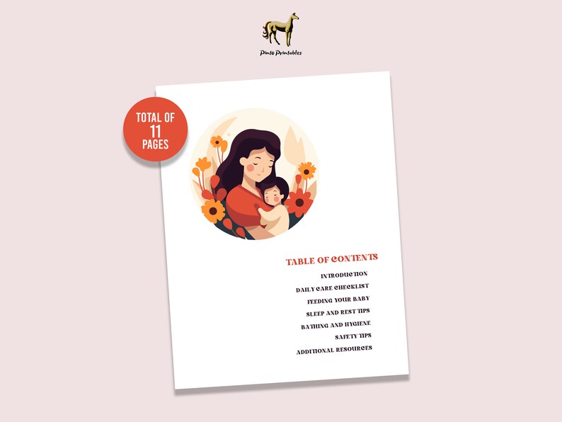 Printable Baby Care Guide, New Born Baby Guide Template, First-time Mom ...