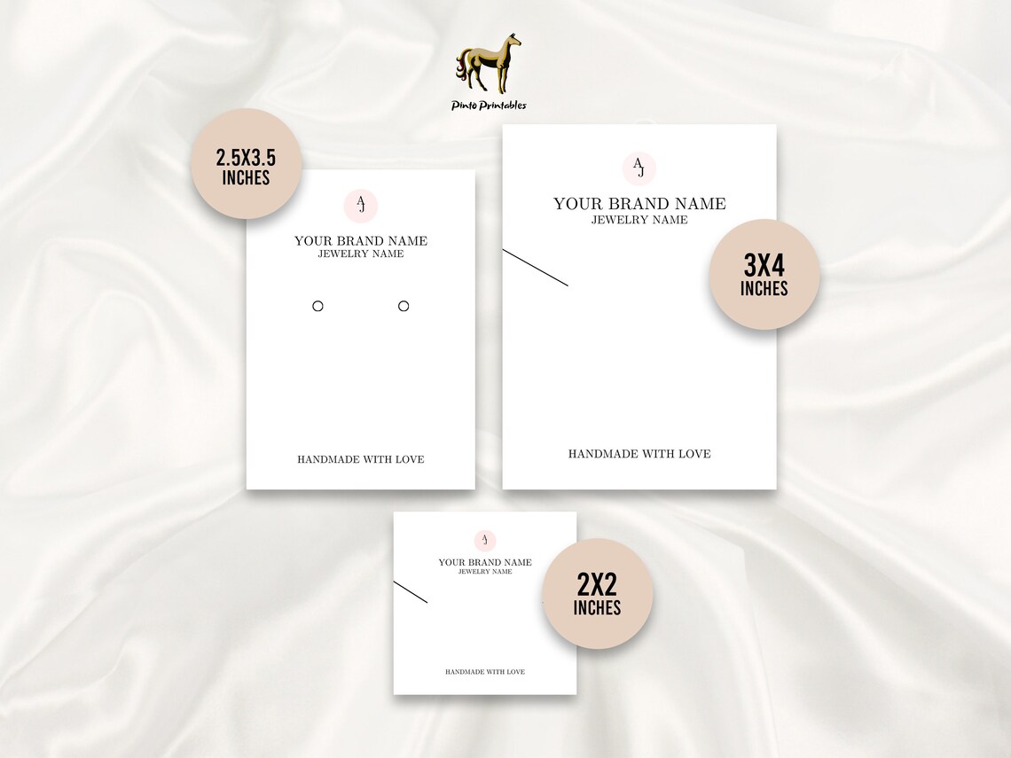 Customize Paper Jewelry Templates, Printable Jewelry Brand Kit, Jewelry ...