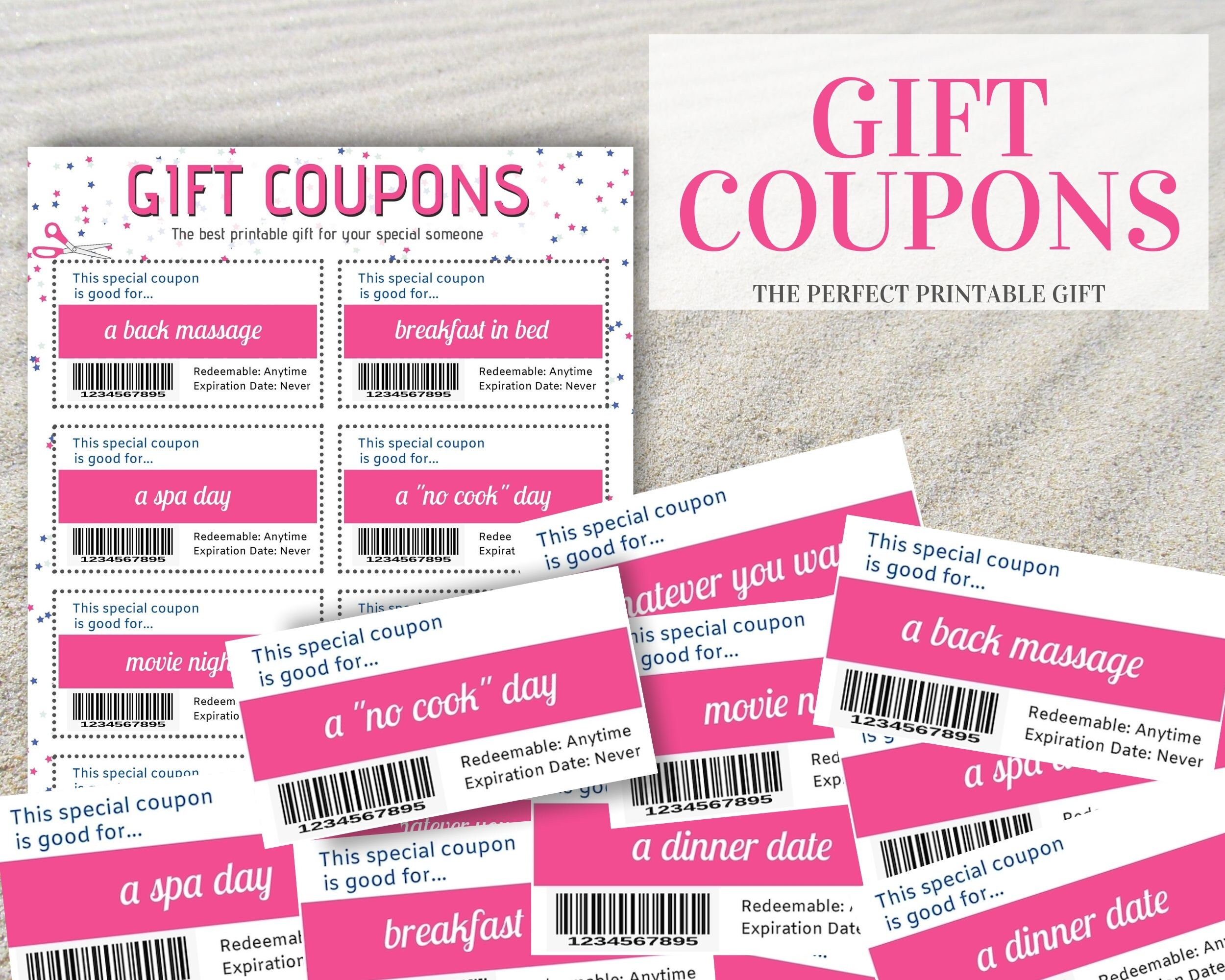 Editable Gift Coupons Printable Gift Gift Coupons PDF Etsy