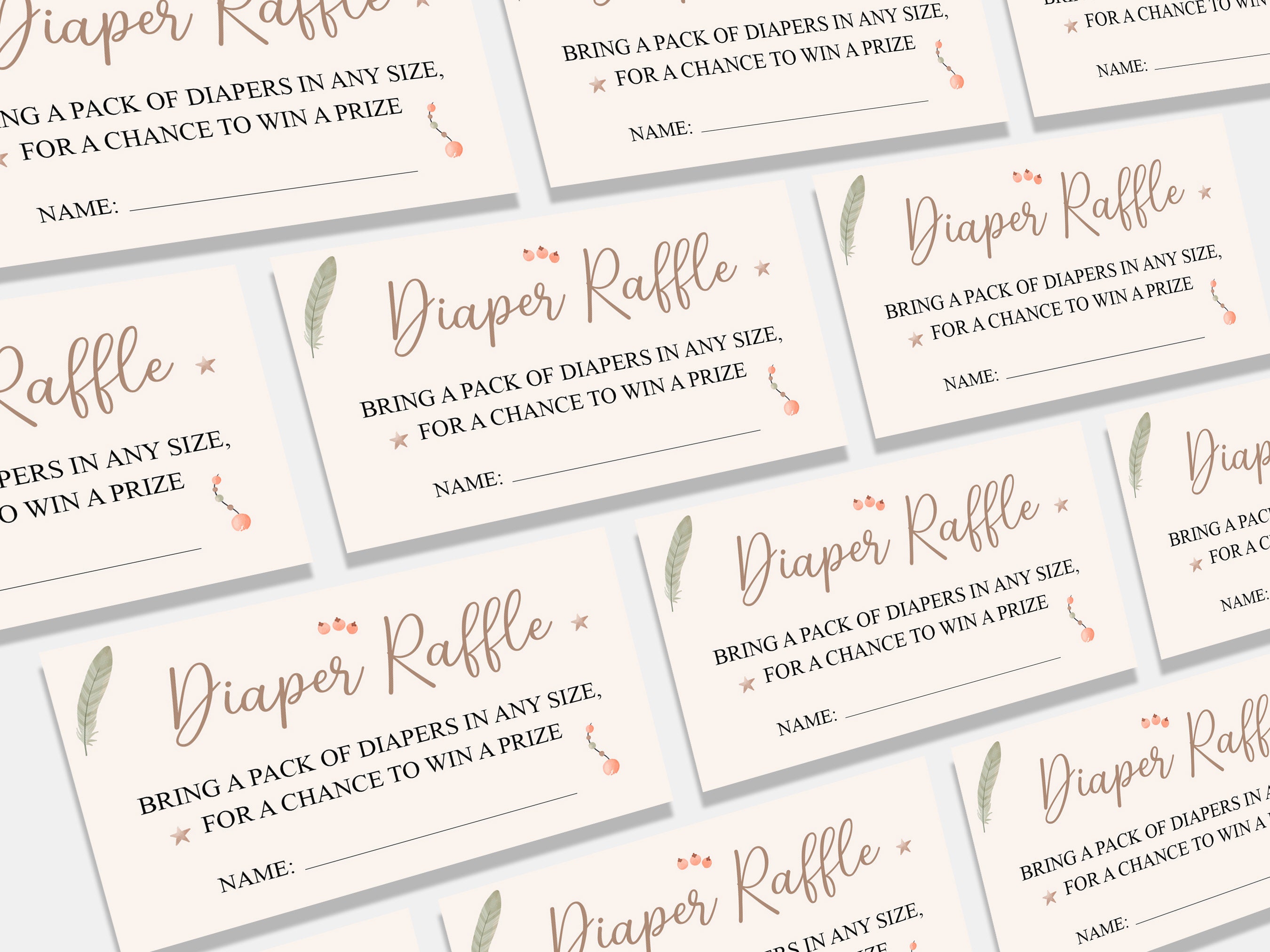 Printable Baby Diaper Raffle Game Printable Baby Game Fun - Etsy